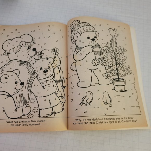 Playmore Inc. | Toys | Vintage 991 Christmas In Bearland Bear Coloring ...